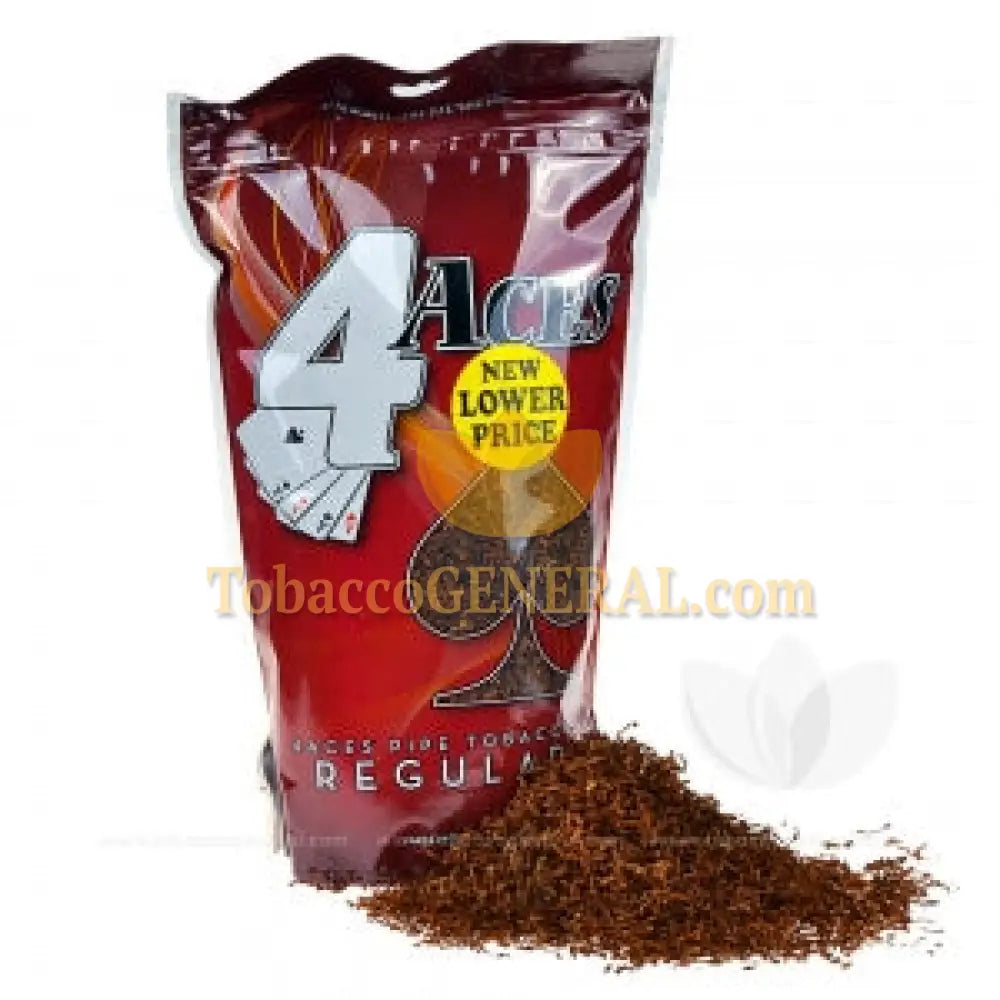 4 Aces Pipe Tobacco Regular (Red) 16 oz. Pack – Tobacco General