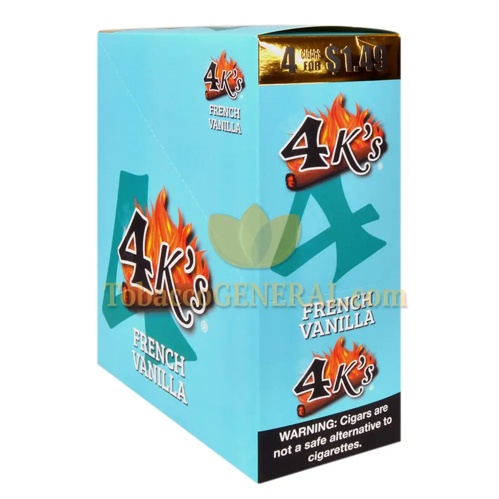 4 Kings Cigarillos 15 Packs of 4 Pre-Priced 1.49 French Vanilla ...