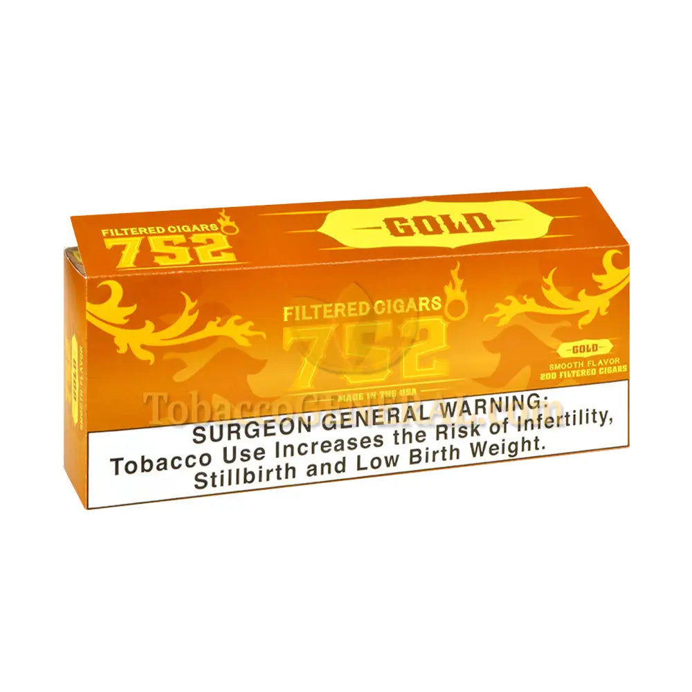 752 Gold Filtered Cigars 10 Packs of 20 – Tobacco General
