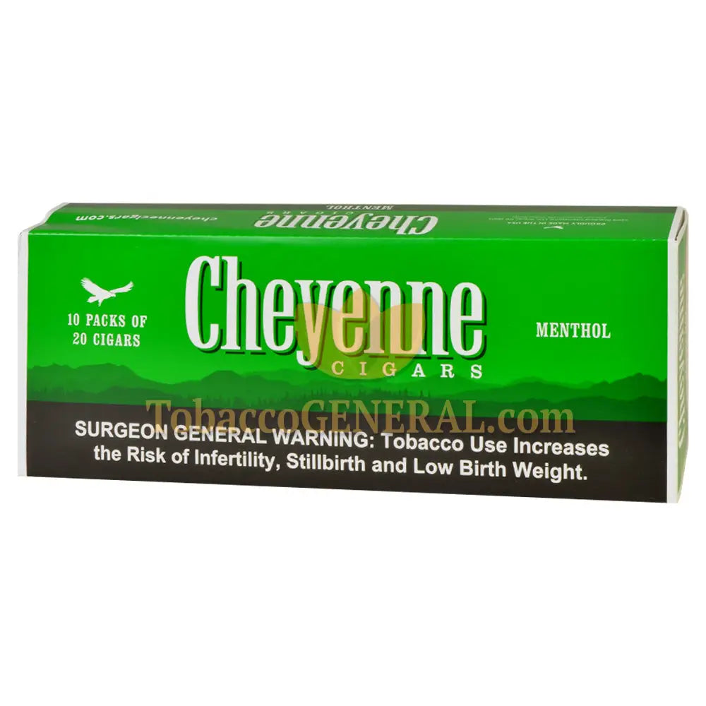 Cheyenne Menthol Filtered Cigars 10 Packs of 20 – Tobacco General