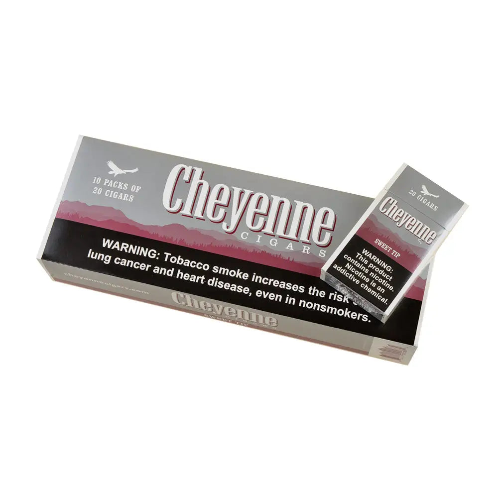 Cheyenne Sweet Tip Filtered Cigars 10 Packs of 20 – Tobacco General