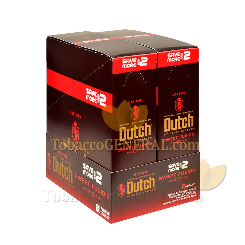 Dutch Masters Foil Fresh Sweet Fusion (Red) Cigarillos 30 Packs of 2 ...