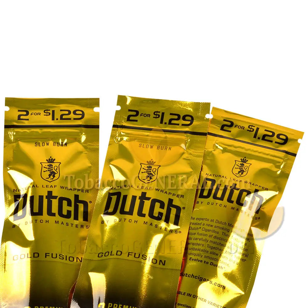 Dutch Masters Foil Gold Fusion 1.29 Pre-Priced Cigarillos 30 Packs of ...