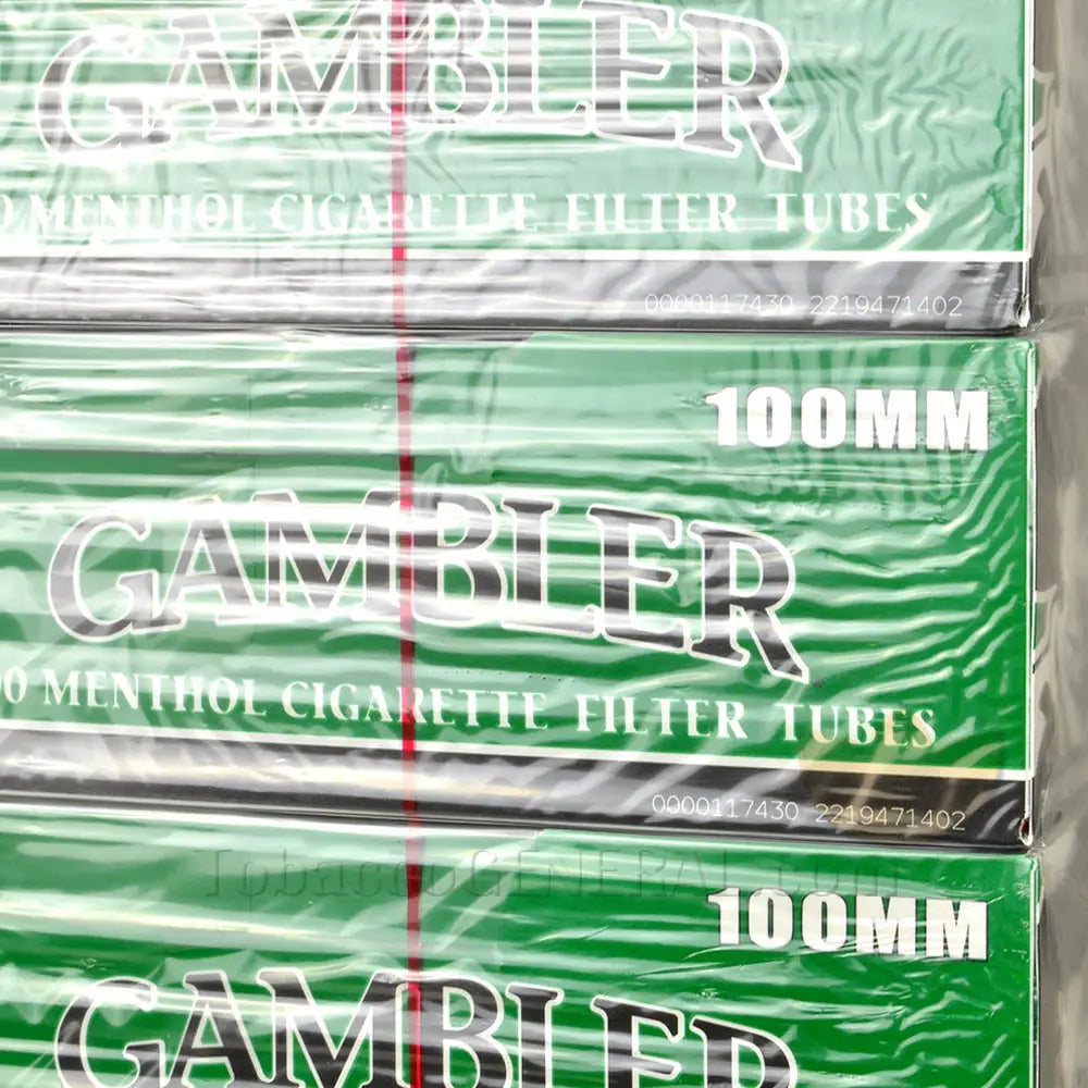 Gambler Filter Tubes 100 mm Menthol 5 Cartons of 200 – Tobacco General