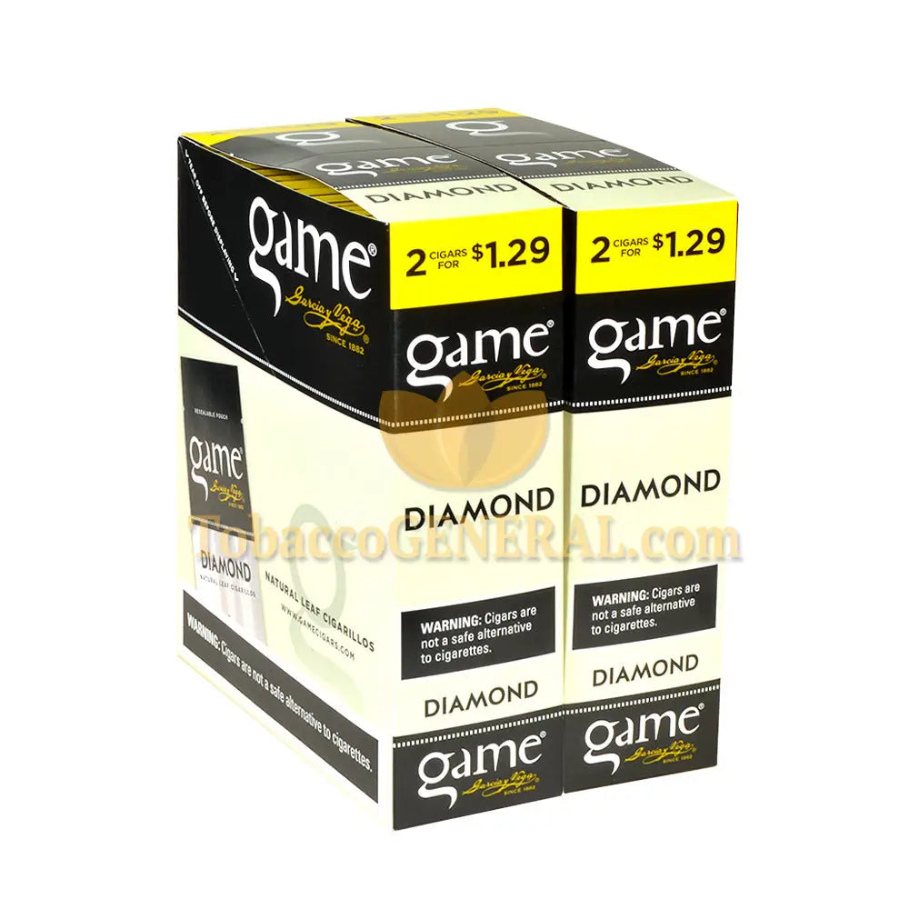 Game Cigarillos Diamond | 30 Packs of 2 Foil