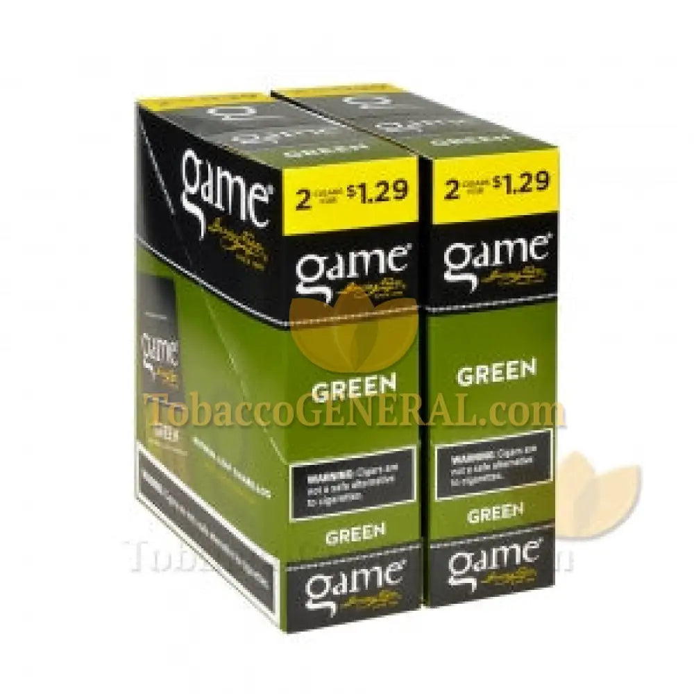 Game Cigarillos Foil Green 2 for 1.29 Pre-Priced 30 Packs of 2 ...