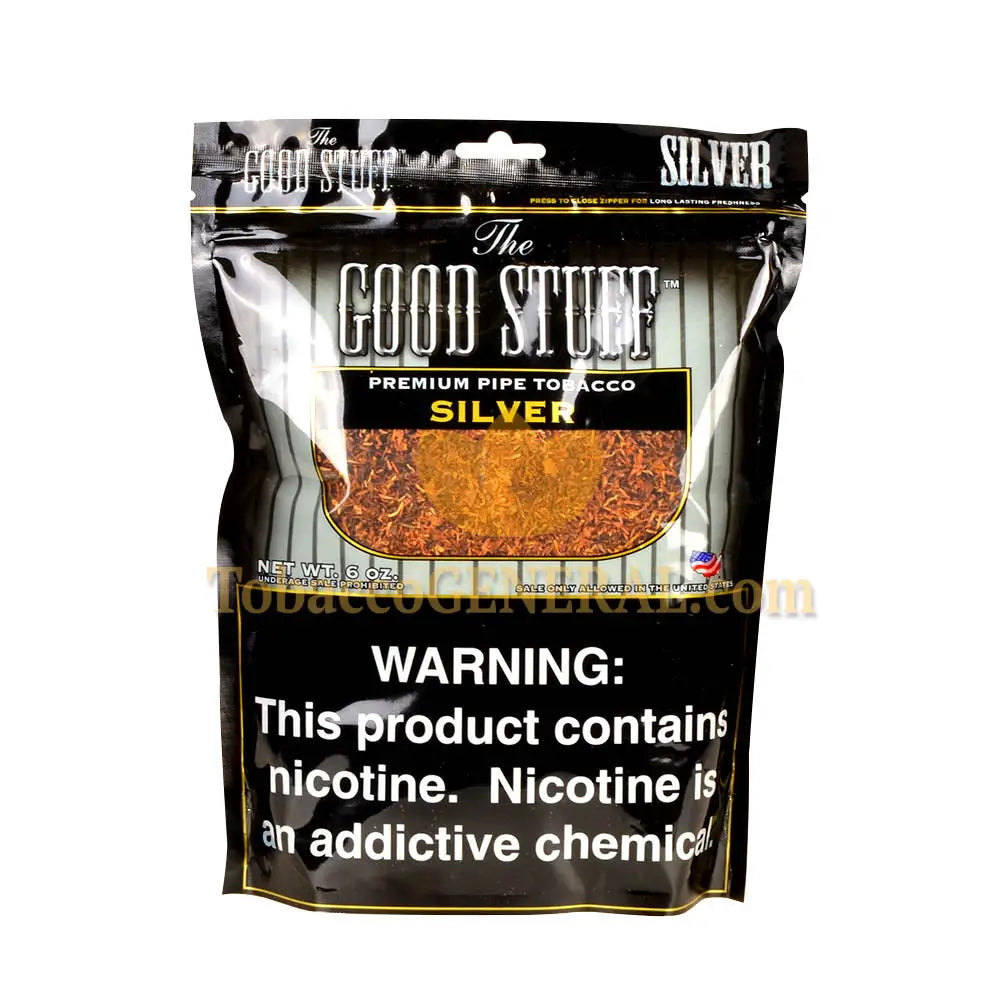 Good Stuff Silver Pipe Tobacco 6 oz. Pack – Tobacco General