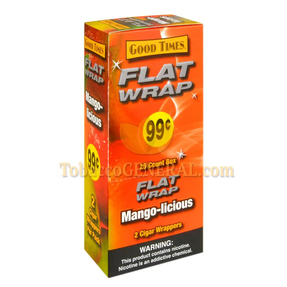 Good Times Flat Wraps Mango-Licious 25 Packs of 2 Pre-Priced – Tobacco ...