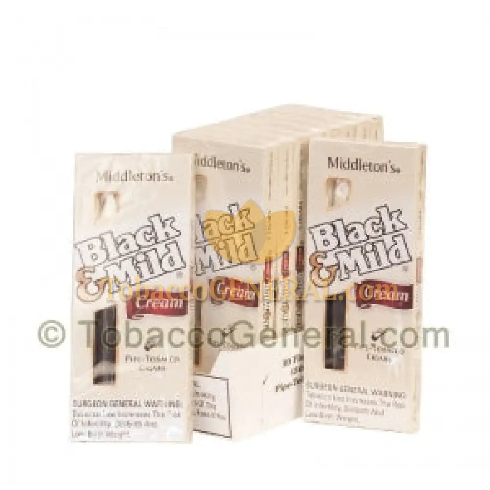 Middleton's Black & Mild Cream Cigars 10 Packs of 5 – Tobacco General