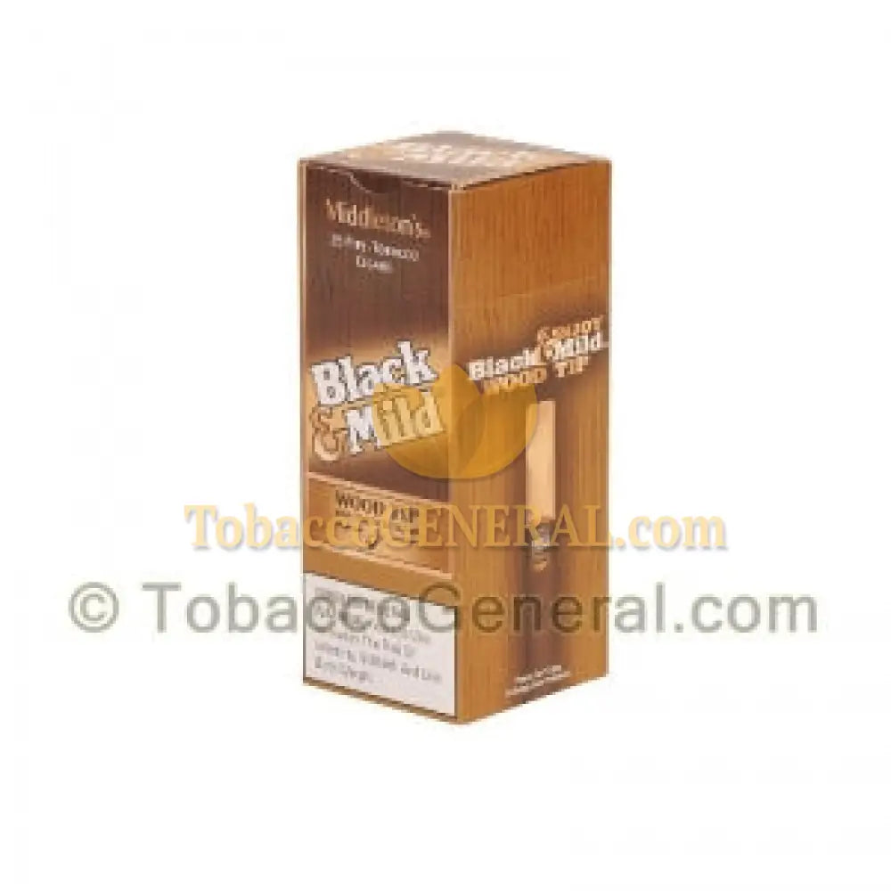 Middleton's Black & Mild Wood Tip Cigars Box of 25 – Tobacco General