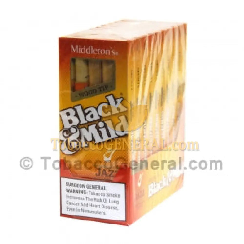 Middleton's Black & Mild Wood Tip Jazz Cigars 10 Packs of 5
