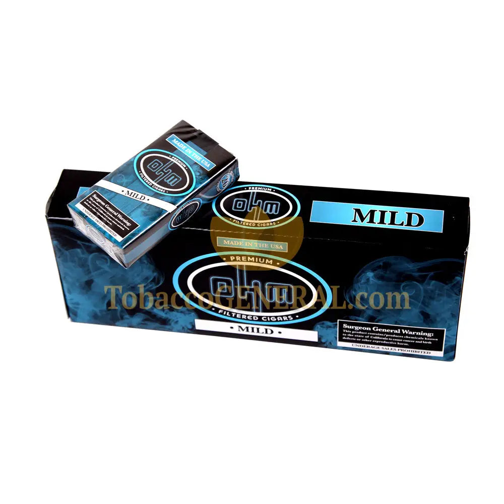 OHM Mild Filtered Cigars 10 Packs of 20 – Tobacco General