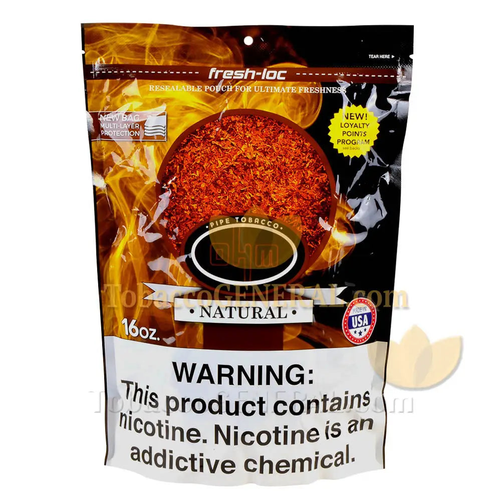 OHM Natural Pipe Tobacco Pack 16 oz. Pack – Tobacco General