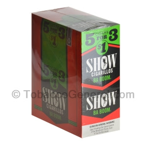 Show Cigarillos Kiwi Strawberry Ba Boom Pre Priced 15 Packs of 5 ...
