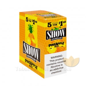 Show Cigarillos Pineapple Buzz 1.49 Pre-Priced 15 Packs of 5 – Tobacco ...