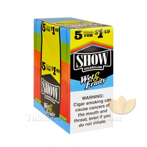 Show Cigarillos Wet & Fruity 1.49 Pre-Priced 15 Packs of 5 – Tobacco ...