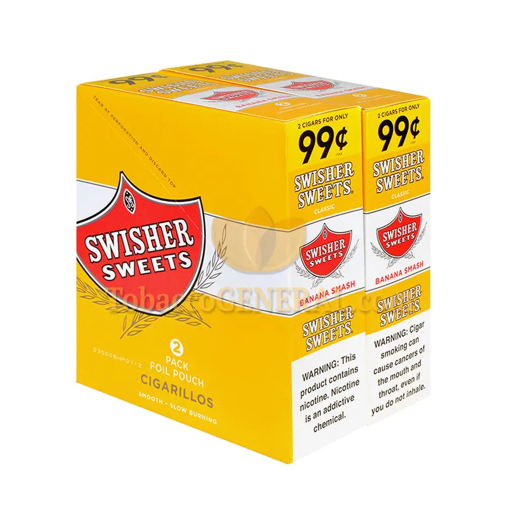 Swisher Sweets Banana Smash Cigarillos 99c Pre-Priced 30 Packs of 2 ...