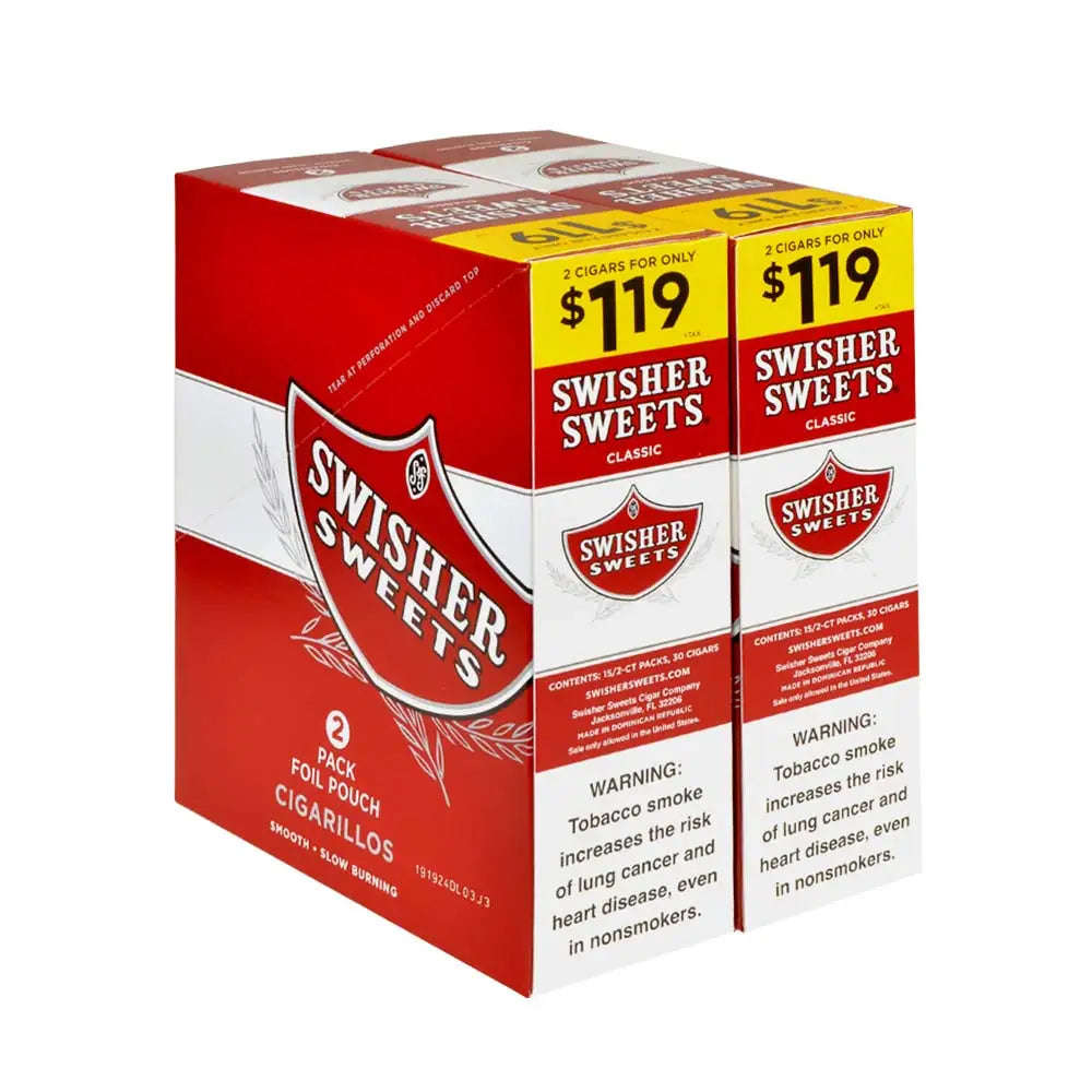 Swisher Sweets Regular Cigarillos 1.19 Pre-Priced 30 Packs of 2 ...