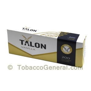 Talon Vanilla Filtered Cigars 10 Packs of 20 – Tobacco General