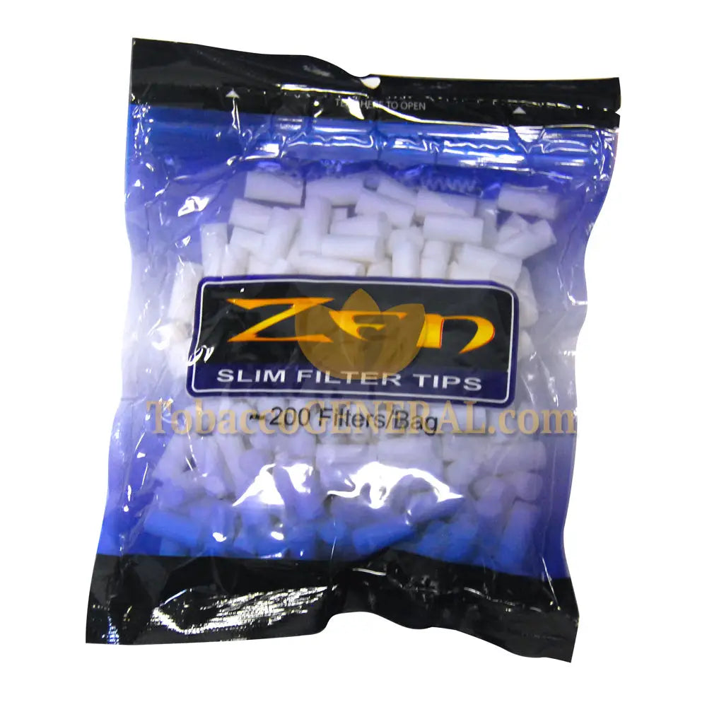Zen Filter Tips Slim White 200 Tips Per Bag – Tobacco General