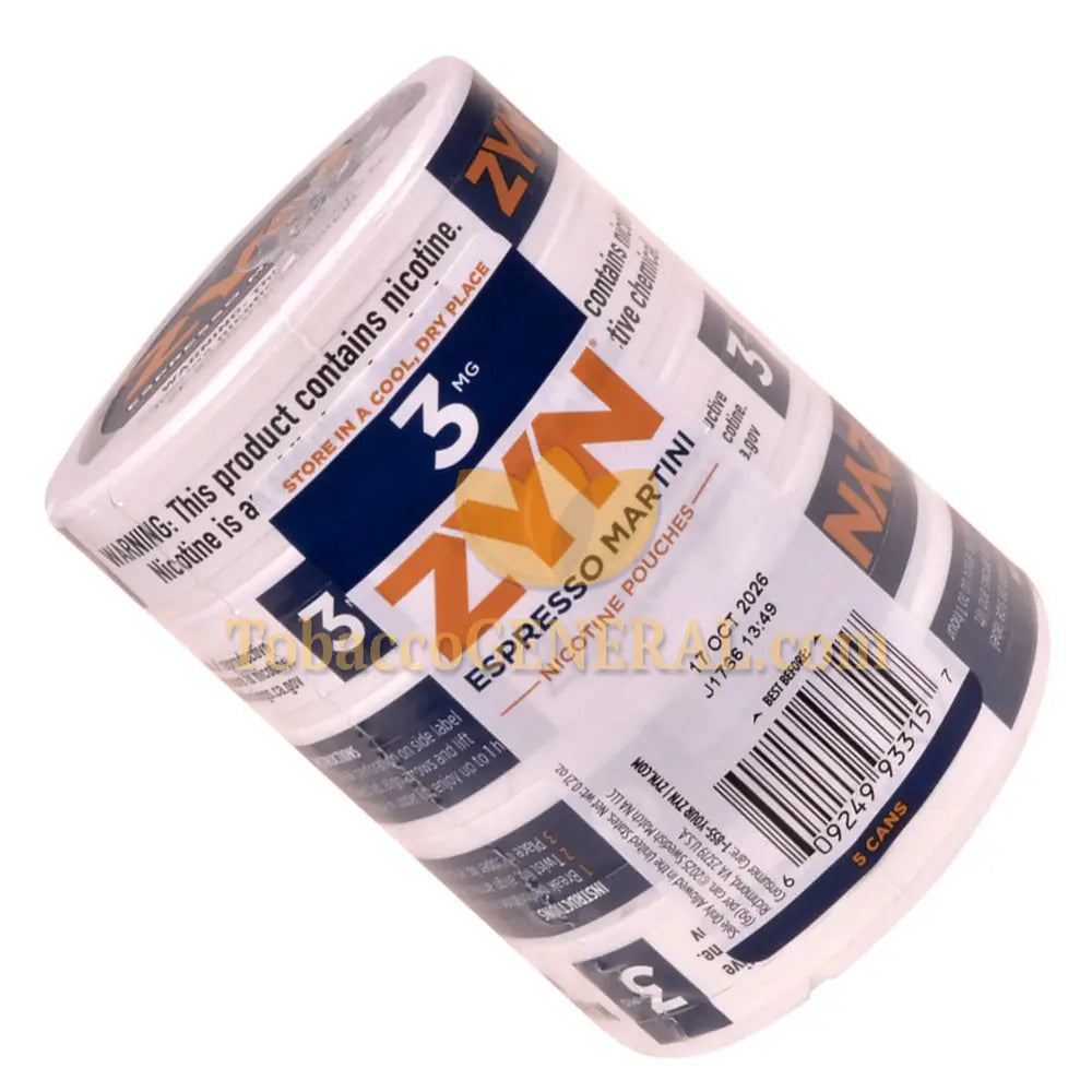 ZYN Espresso Martini | Nicotine Pouches | 3mg | Tobaccogeneral.com